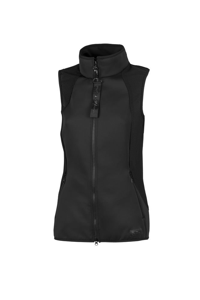 Pikeur Lin Vest i Sort. Let Vest med Mesh i siderne Nu 939,-