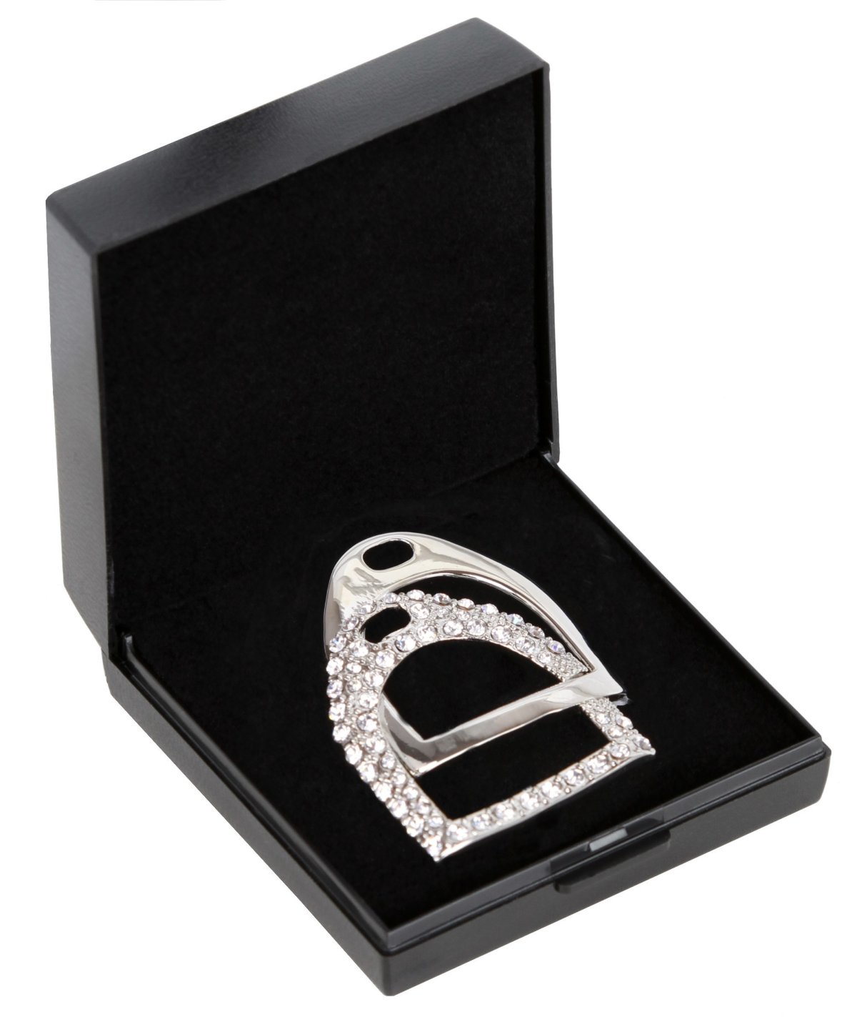 SD-Design plastronnål som stigbøjle med sten. Køb online 249,-