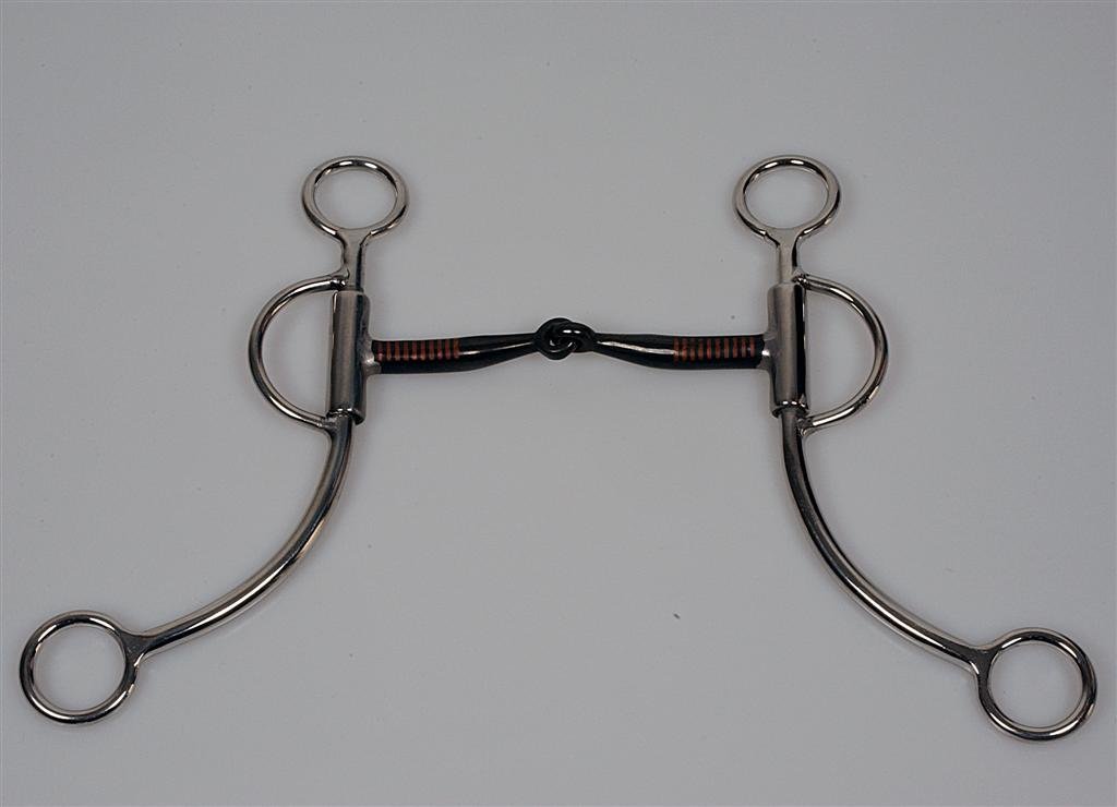 Shanked Snaffle Bit - Stainless Steel - 5